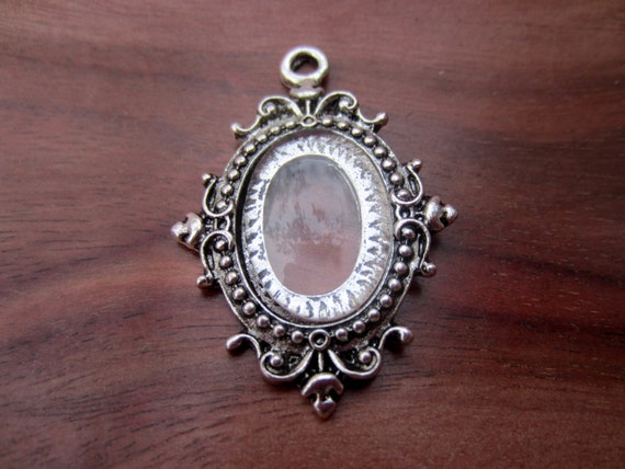 Photo memory frame pendant setting for necklaces bridal | Etsy