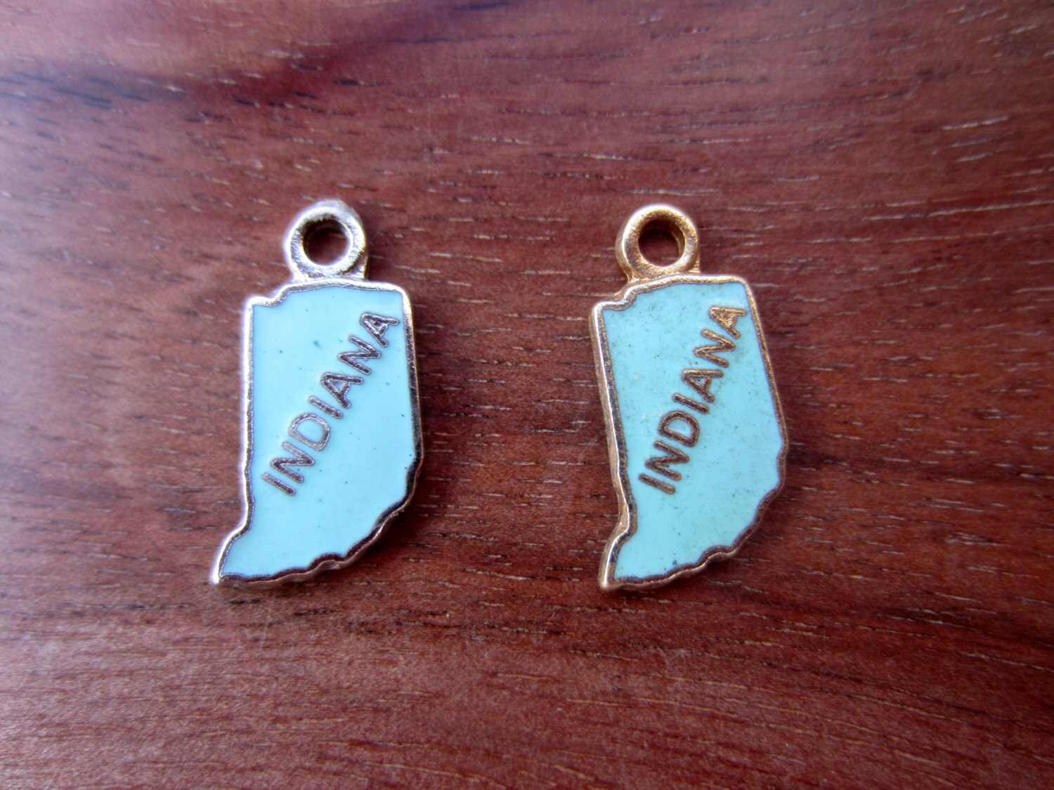 Vintage State of Indiana State Shape Charm QTY 1 - YOUR Choice - Etsy