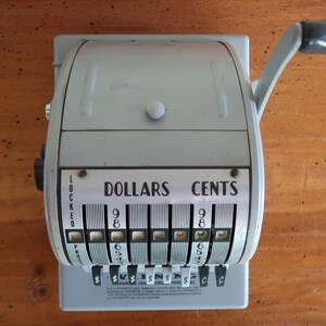 Paymaster Ribbon Writer With KEY!- Series 8000B WORKS! Art Deco ...