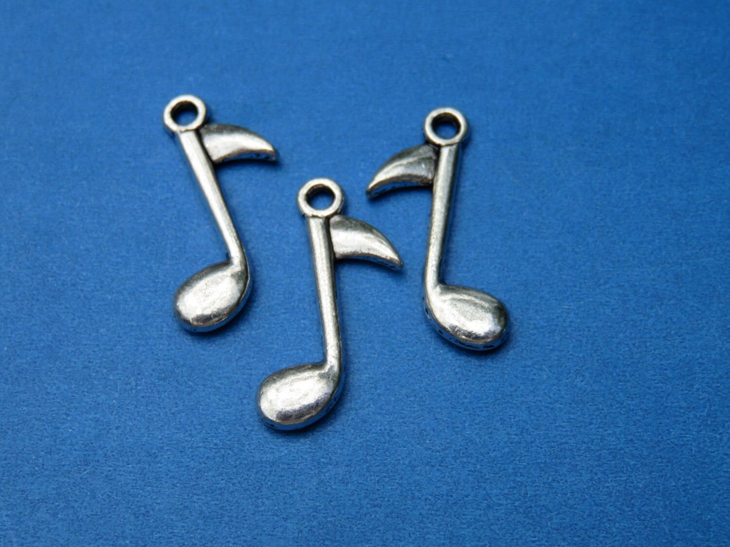 Music Note Musician Musical Note Charm Antique Silver Charm - Etsy