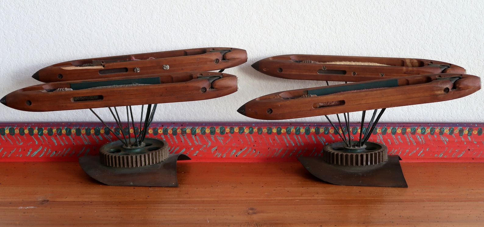 Wooden Loom Spool Boat Shuttle for Weaving With Bobbin Loading Wheel ...