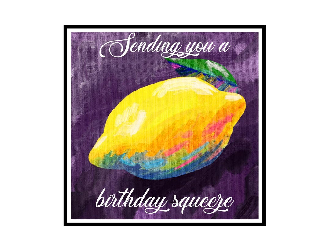 Lemon Birthday Card - Etsy