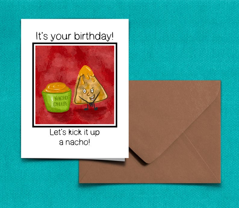 Nacho Birthday Card - Etsy
