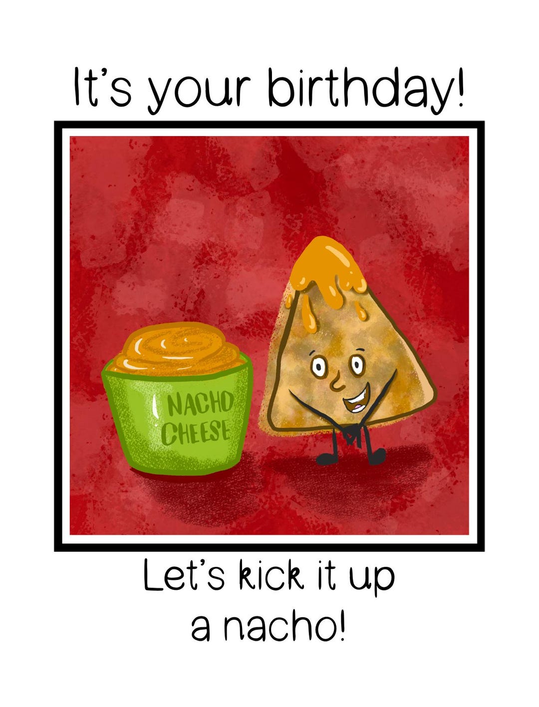 Nacho Birthday Card - Etsy