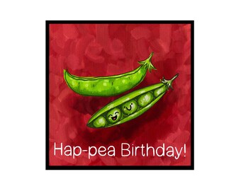 Anniversary Card | Hap-pea Anniversary | Digital Template - Etsy