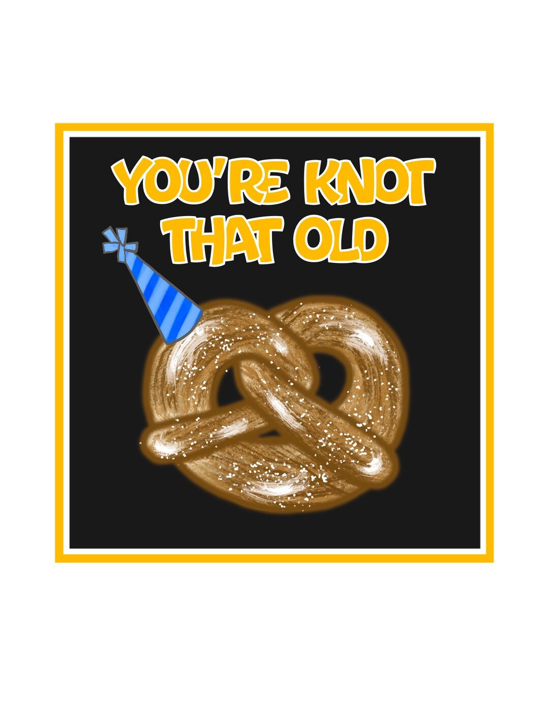 Pretzel Birthday Card - Etsy