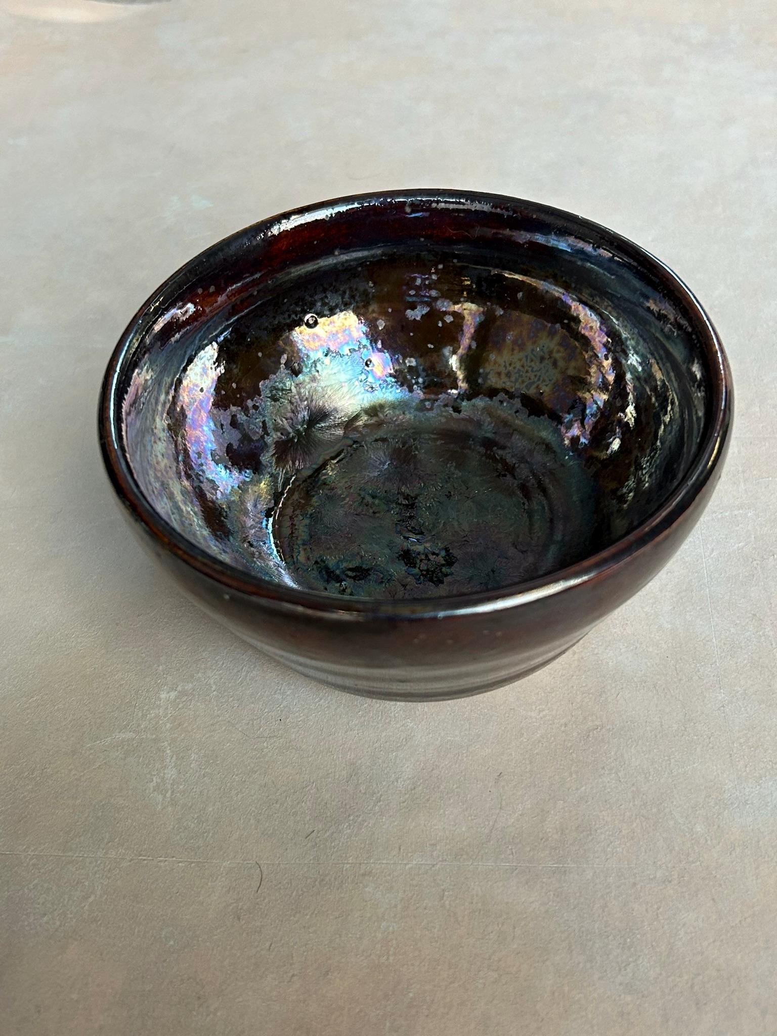 Shimmering Iridescent Glazed Ceramic Bowl - Handmade - Etsy