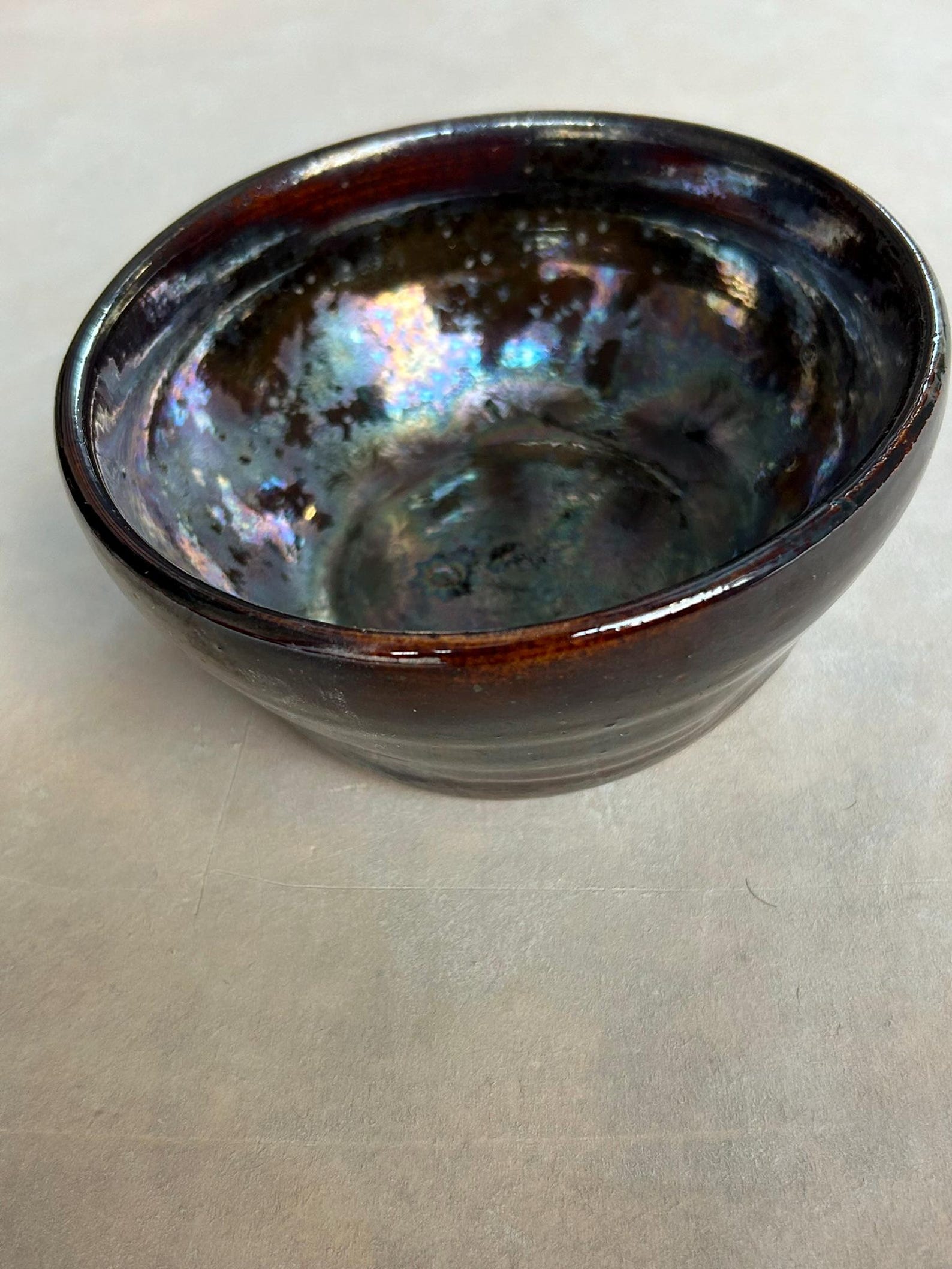 Shimmering Iridescent Glazed Ceramic Bowl - Handmade - Etsy