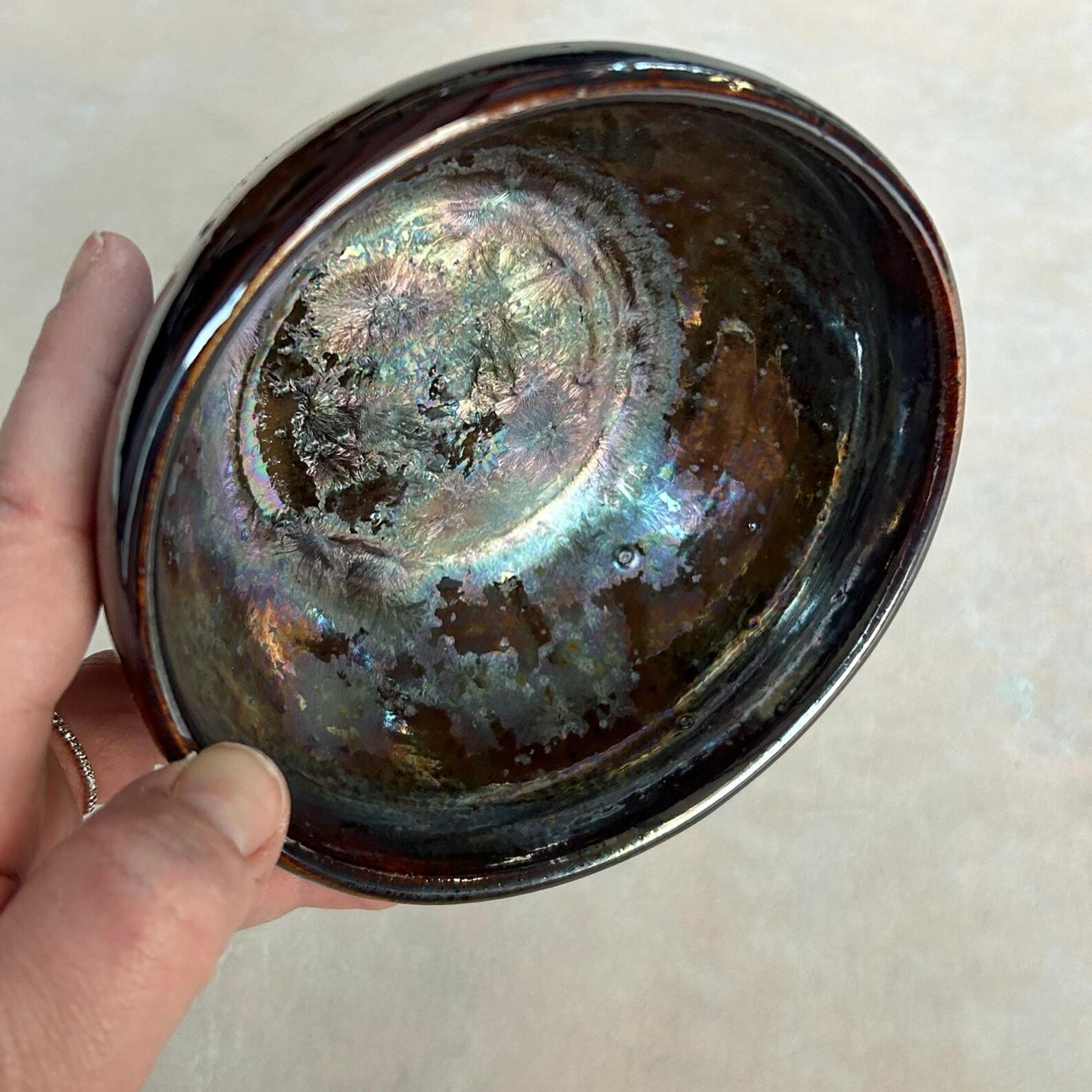 Shimmering Iridescent Glazed Ceramic Bowl - Handmade - Etsy