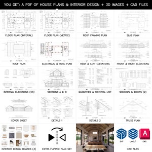 Mill Farm House Plans – 4 Bedroom, 2.5 Bath Rustic Barn Farmhouse ...