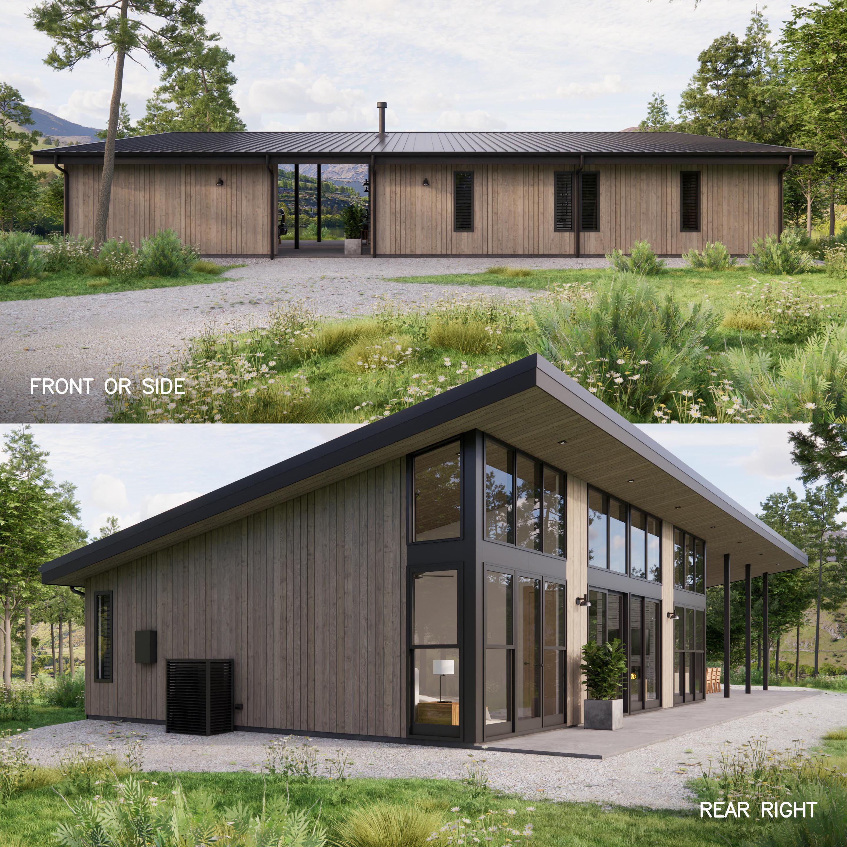 Sunset House Plans – Mid-century Modern Barndominium – 3 Bedroom 2 Bath ...