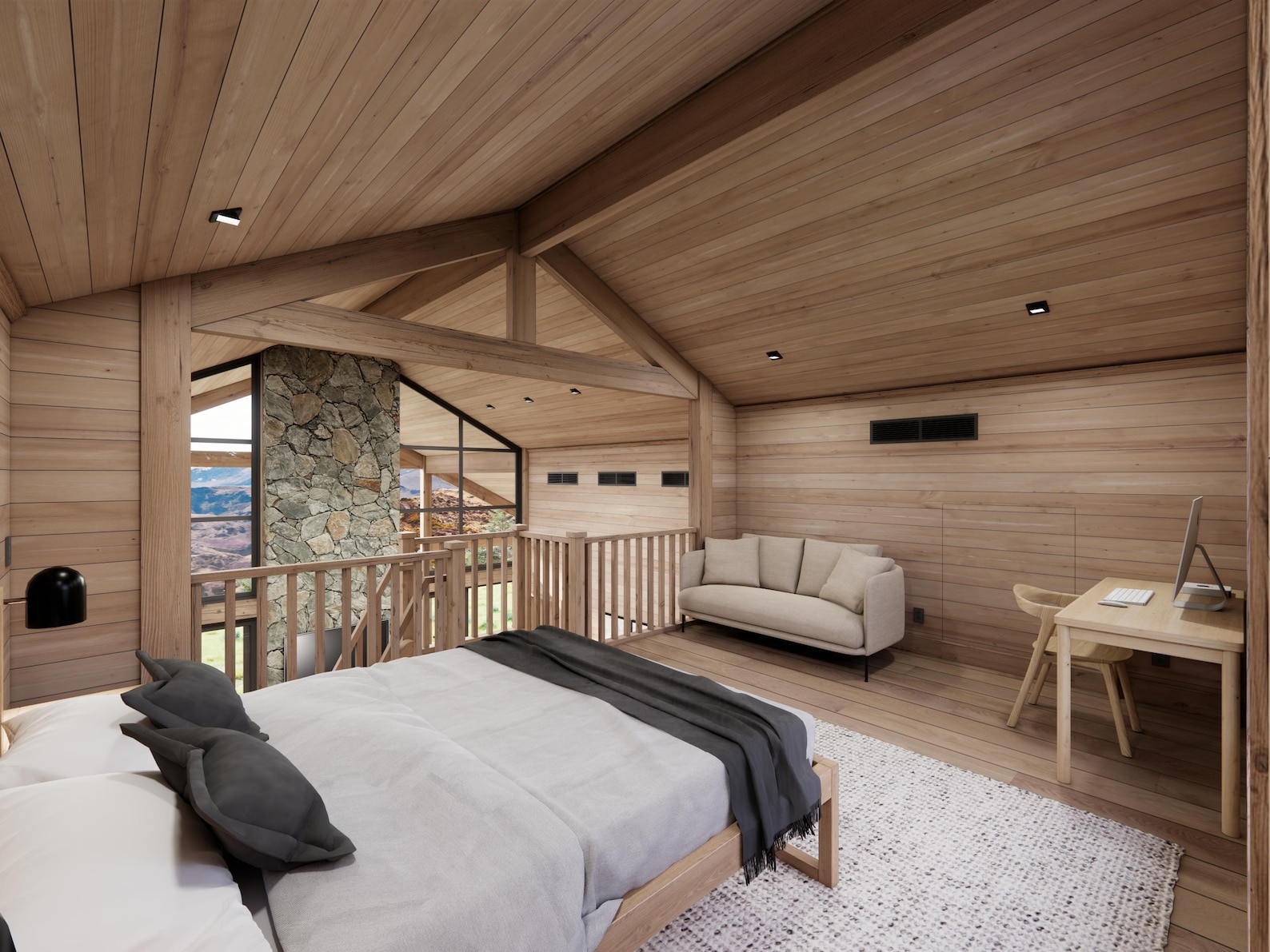 Apex Loft House Plans – Scandinavian Alpine Lodge – 3 Bedroom 2 Bath ...