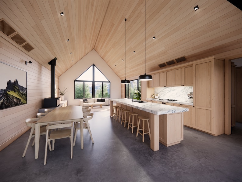 Trio House Plans – Modern Scandinavian Farmhouse – 4 Bedroom 2.5 Bath ...