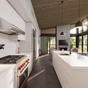 Sunset House Plans – Mid-century Modern Barndominium – 3 Bedroom 2 Bath ...