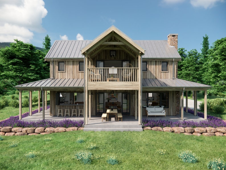 The Wood Shed House Plans 3 Bedroom 2.5 Bath 1400 SQ FT 2 Storey Rustic ...