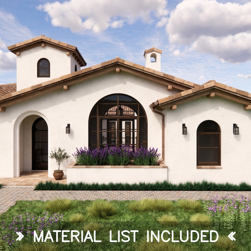 Spanish Colonial Style House Plans - Etsy Canada