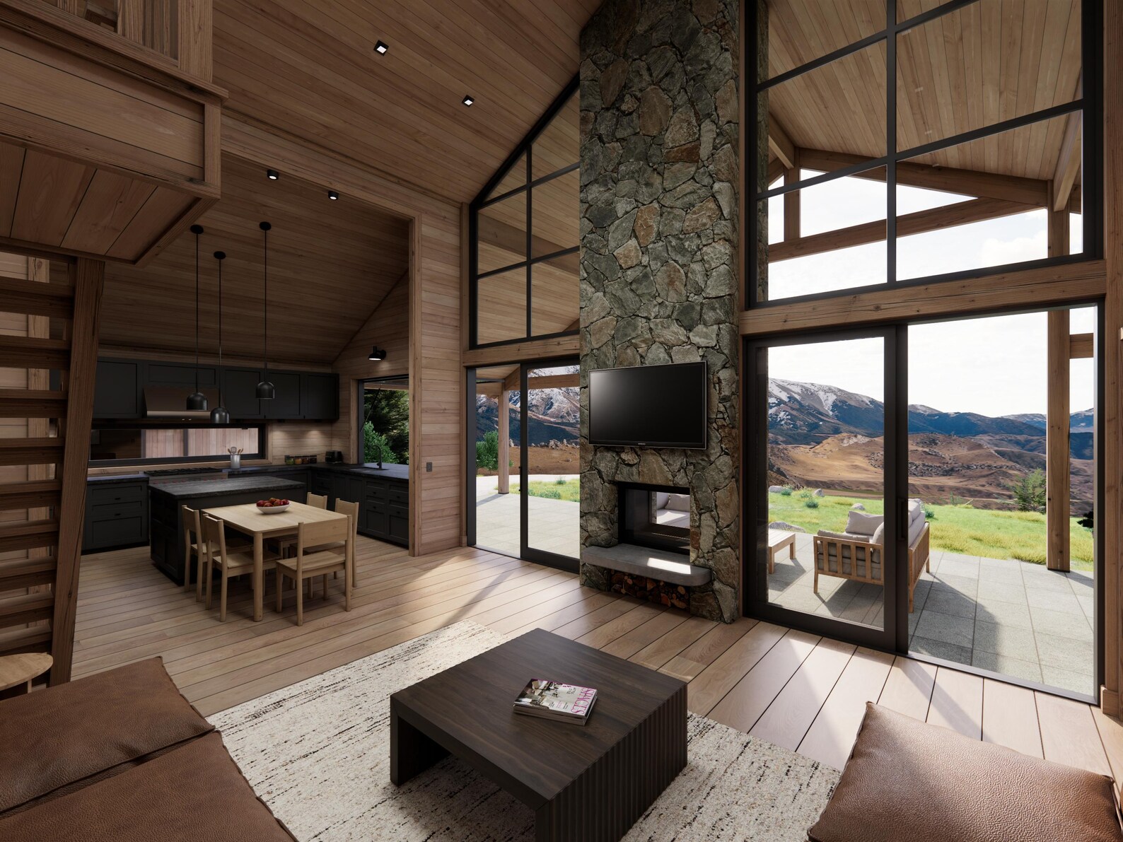 Apex Loft House Plans – Scandinavian Alpine Lodge – 3 Bedroom 2 Bath ...