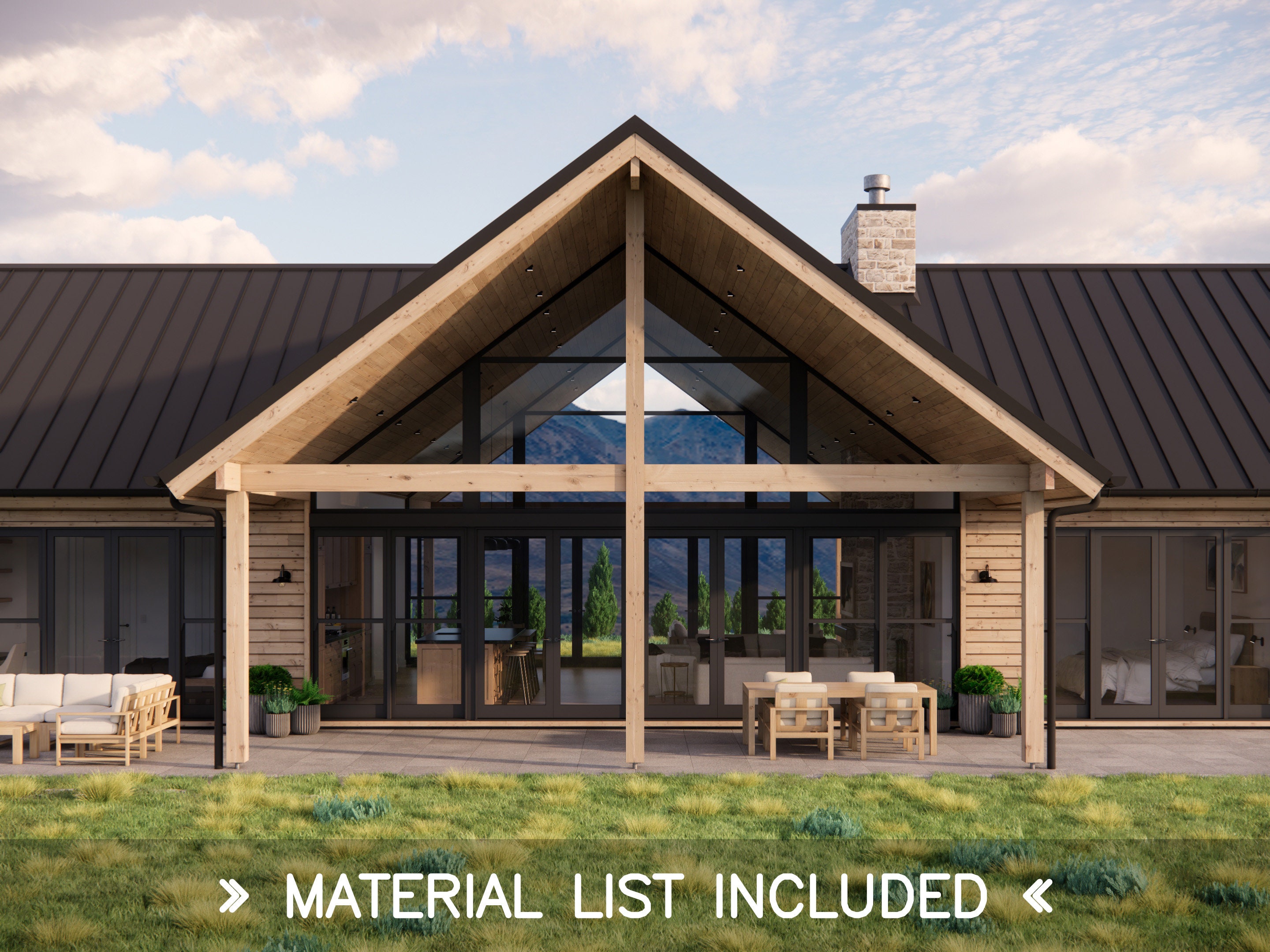 North Star House Plans – Modern Ranch Farmhouse Barn – 4 Bedroom 2.5 ...