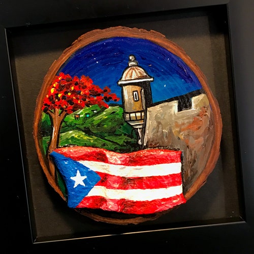 Landscapes of Puerto Rico in Recycled Paper Framed Art Puerto - Etsy