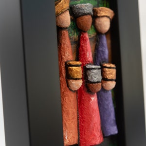 Three Kings in Puerto Rico Recycled Paper on a Framed Canvas - Etsy