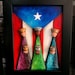 Recycled Paper Three Kings With the Puerto Rico Flag in Framed Canvas ...