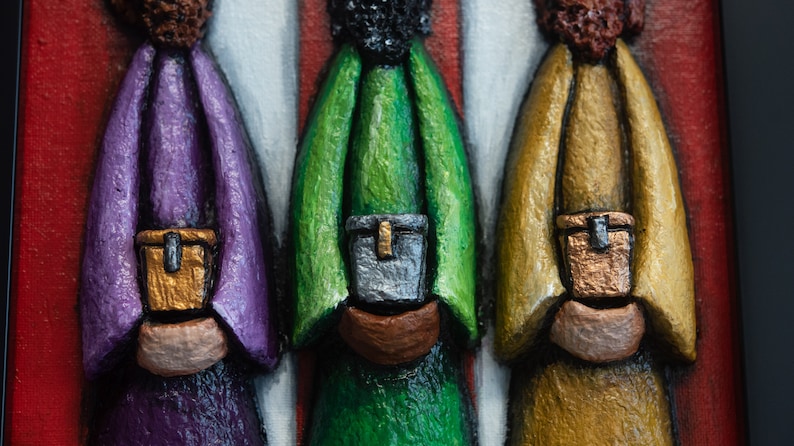 Recycled Paper Traditional Three Kings With the Puerto Rico Flag in ...