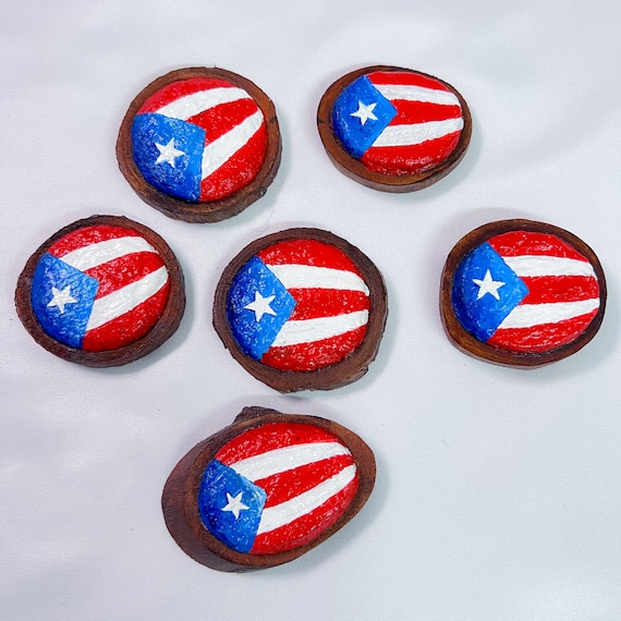 Recycled Paper Puerto Rican Flag Magnet | Etsy