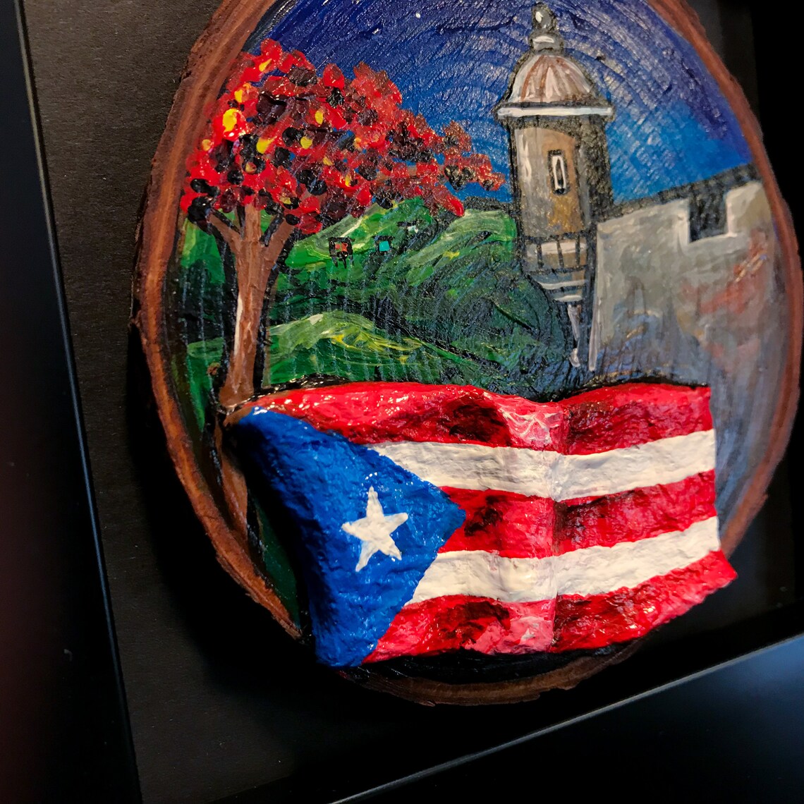 Landscapes of Puerto Rico in Recycled Paper Framed Art Puerto - Etsy