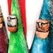 Recycled Paper Three Kings With the Puerto Rico Flag in Framed Canvas ...