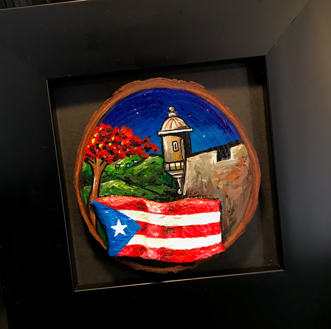 Landscapes of Puerto Rico in Recycled Paper Framed Art Puerto | Etsy
