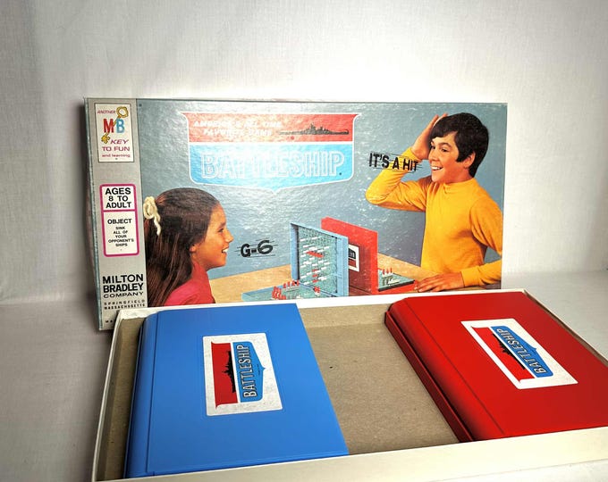 Vintage 1971 Battleship Game - Milton Bradley Battleship Strategy Game ...