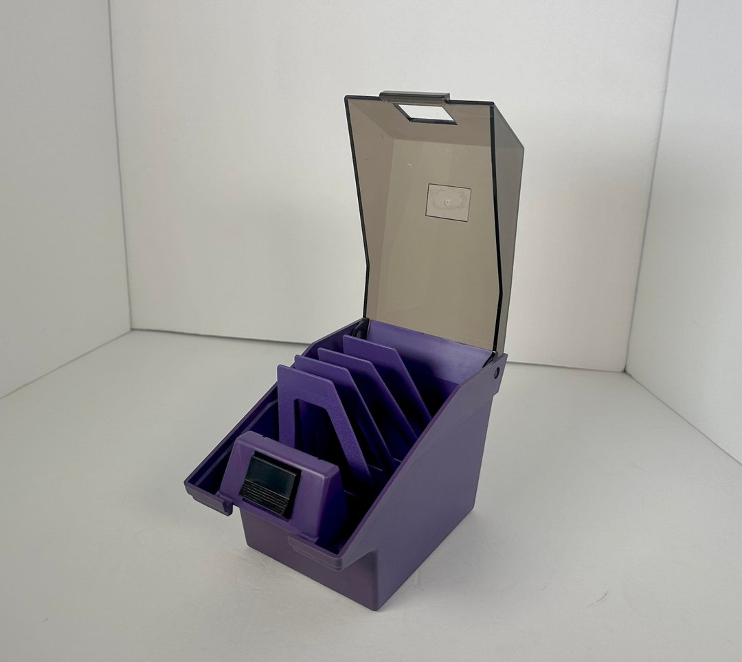 Rare Vintage Computer Purple ALLSOP 5.25 Floppy Disk Software Storage ...