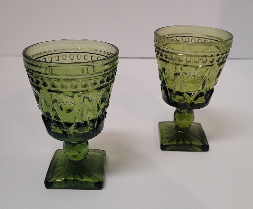 Vintage Indiana Glass Colony Park Layne 4 Oz Sherry or Juice Stems Set ...