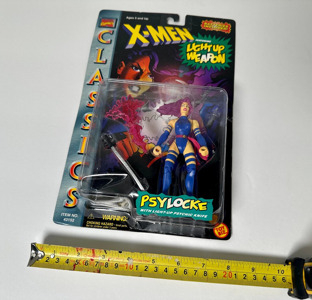 RARE X-men Psylocke Action Figure With Light-up Psychic Knife Toy Biz ...