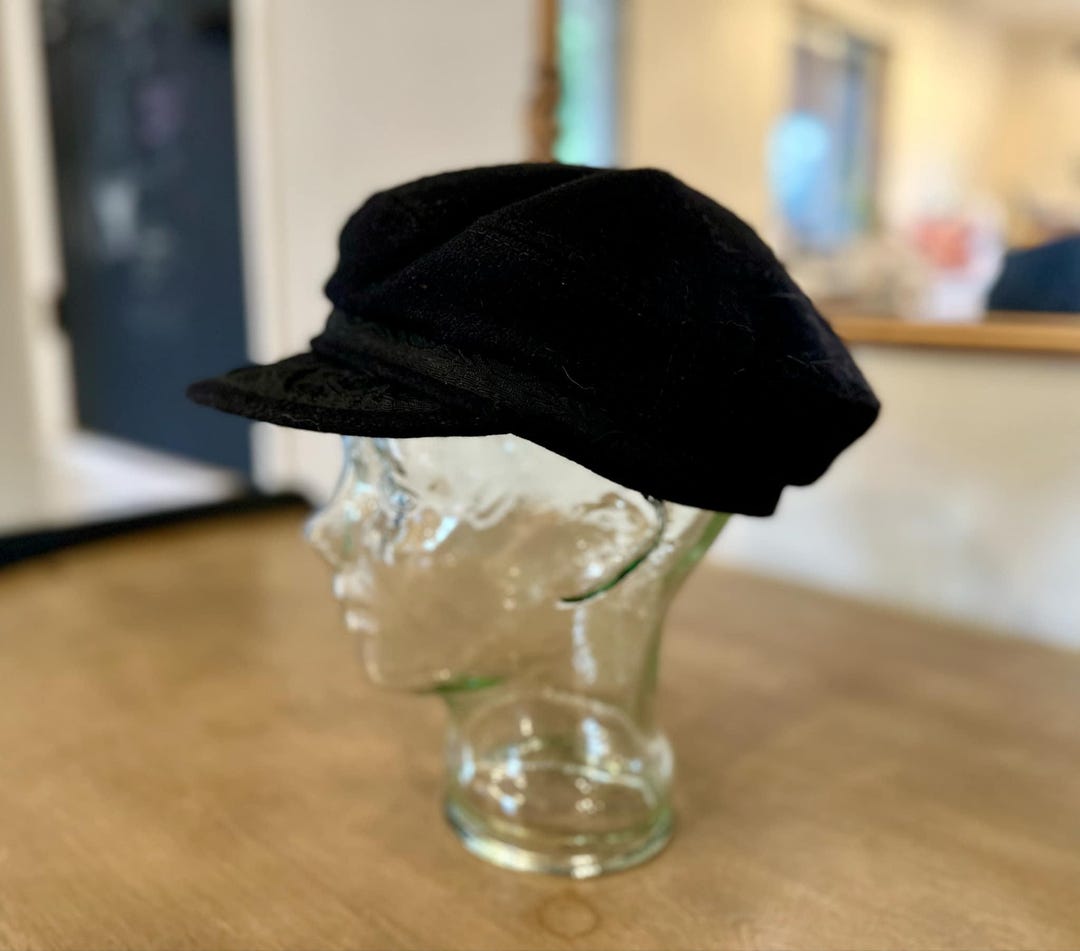 Vintage Greek Fisherman's Hat 1970s Black - Etsy