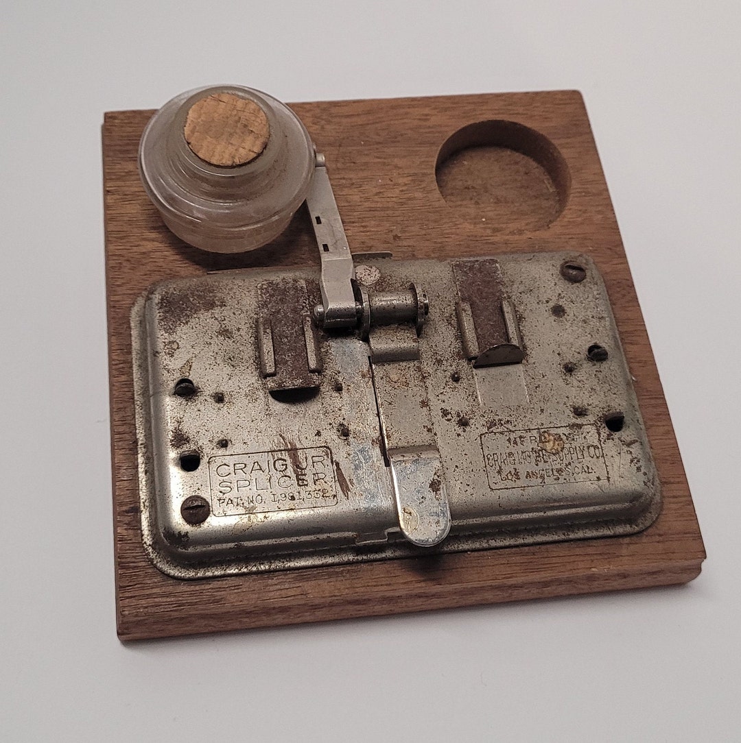 Vintage Craig Jr. Film Splicer Wooden Base Made in USA Antique - Etsy