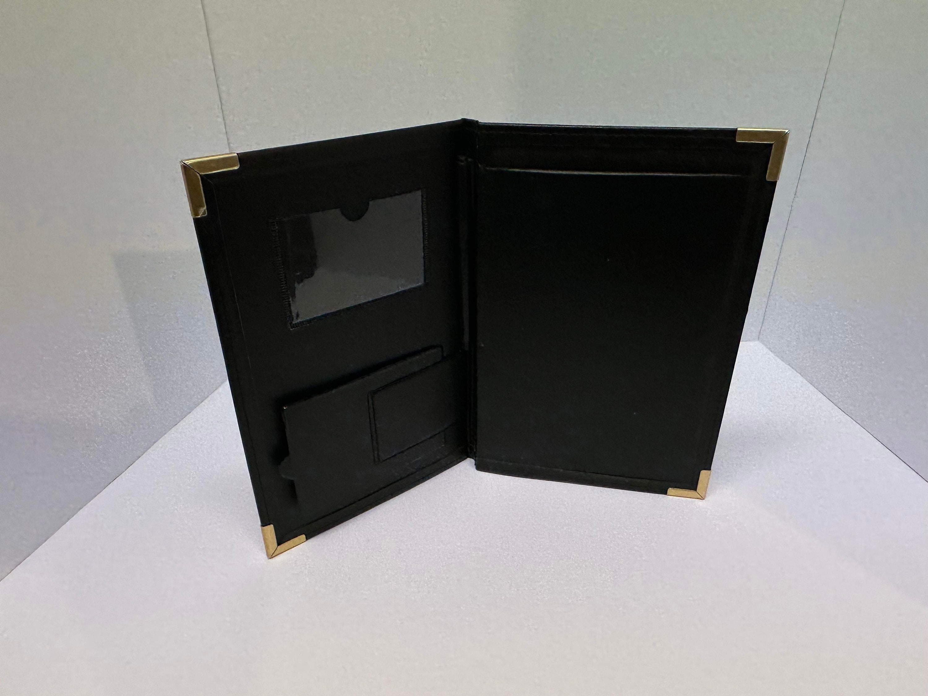 Vintage Black Faux Leather Folder Planner Organizer With Calculator 10 ...