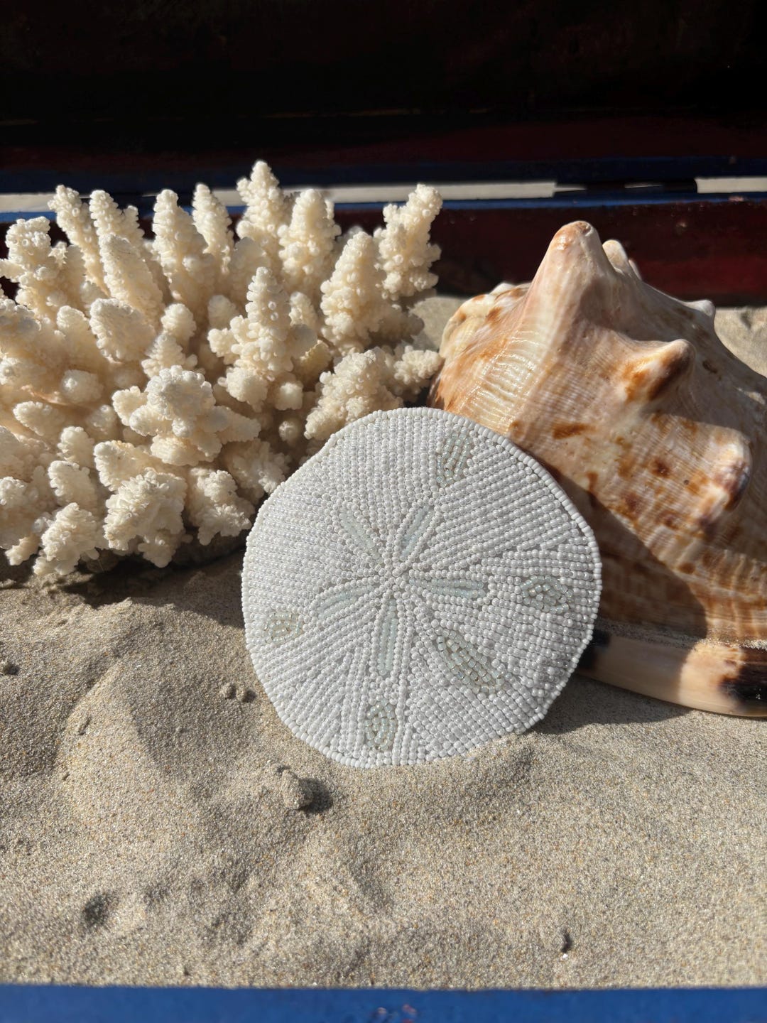 Beaded Embroidery Sand Dollar - Etsy