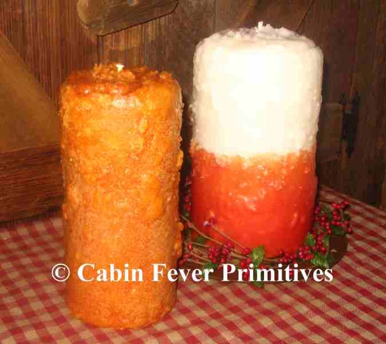 Tall Grubby Pillar Primitive Cake Candle - 3 Sizes - Etsy