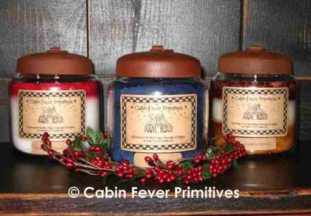 Primitive Apothecary Jar Candle - Rustic / Cabin / Farmhouse Style - Etsy