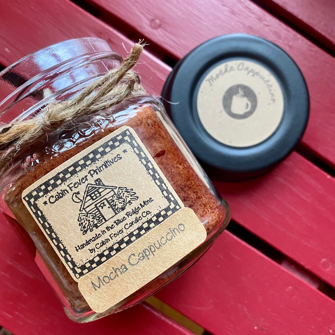 Primitive Mason Jar Candle, Mottled Wax - 8 Oz. - Etsy