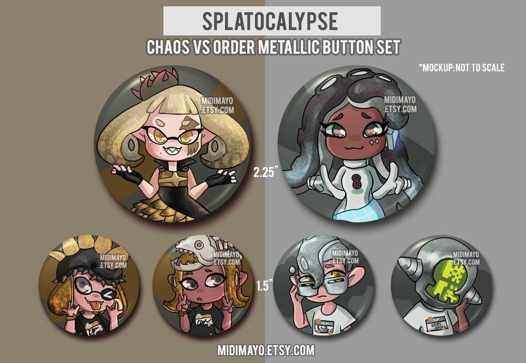 Splatocalypse: [button Set] Pearl Marina Chaos Vs Order Metallic Button ...