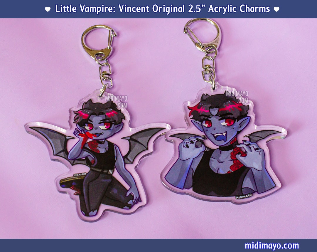 Little Vampire: Vincent Original 2.5" Acrylic Charm - Etsy
