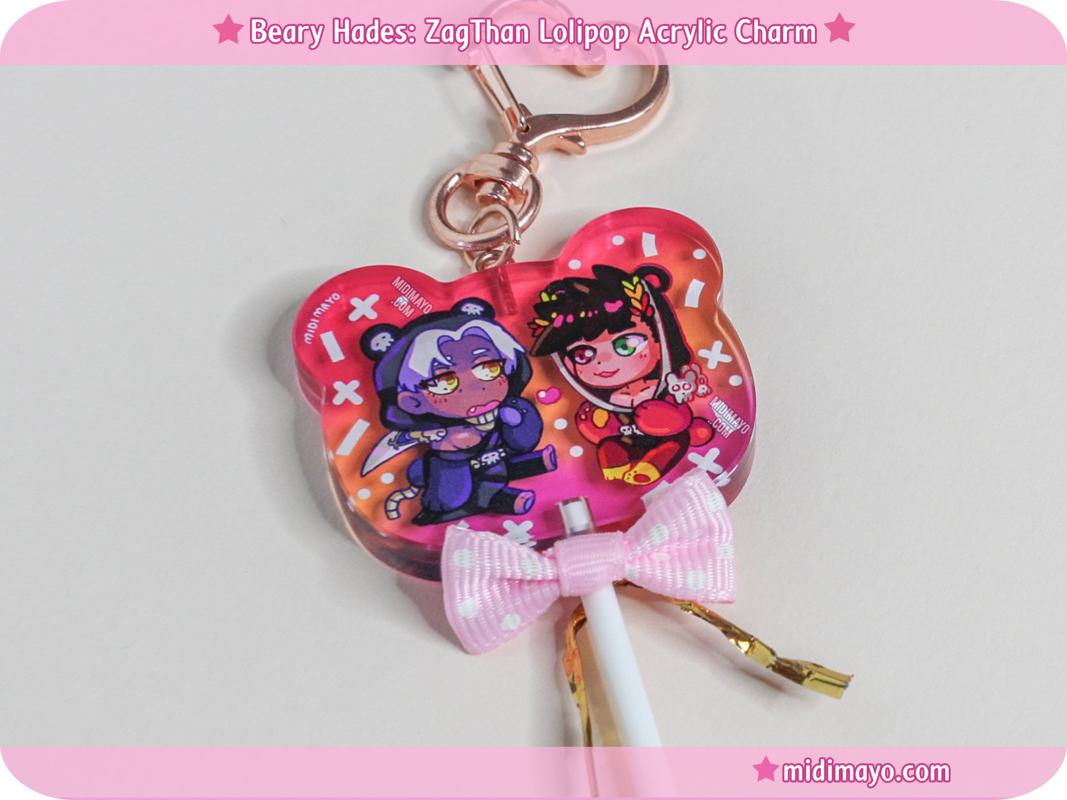 Beary Hades: Zagthan Limited Fanart Lollipop Charms - Etsy