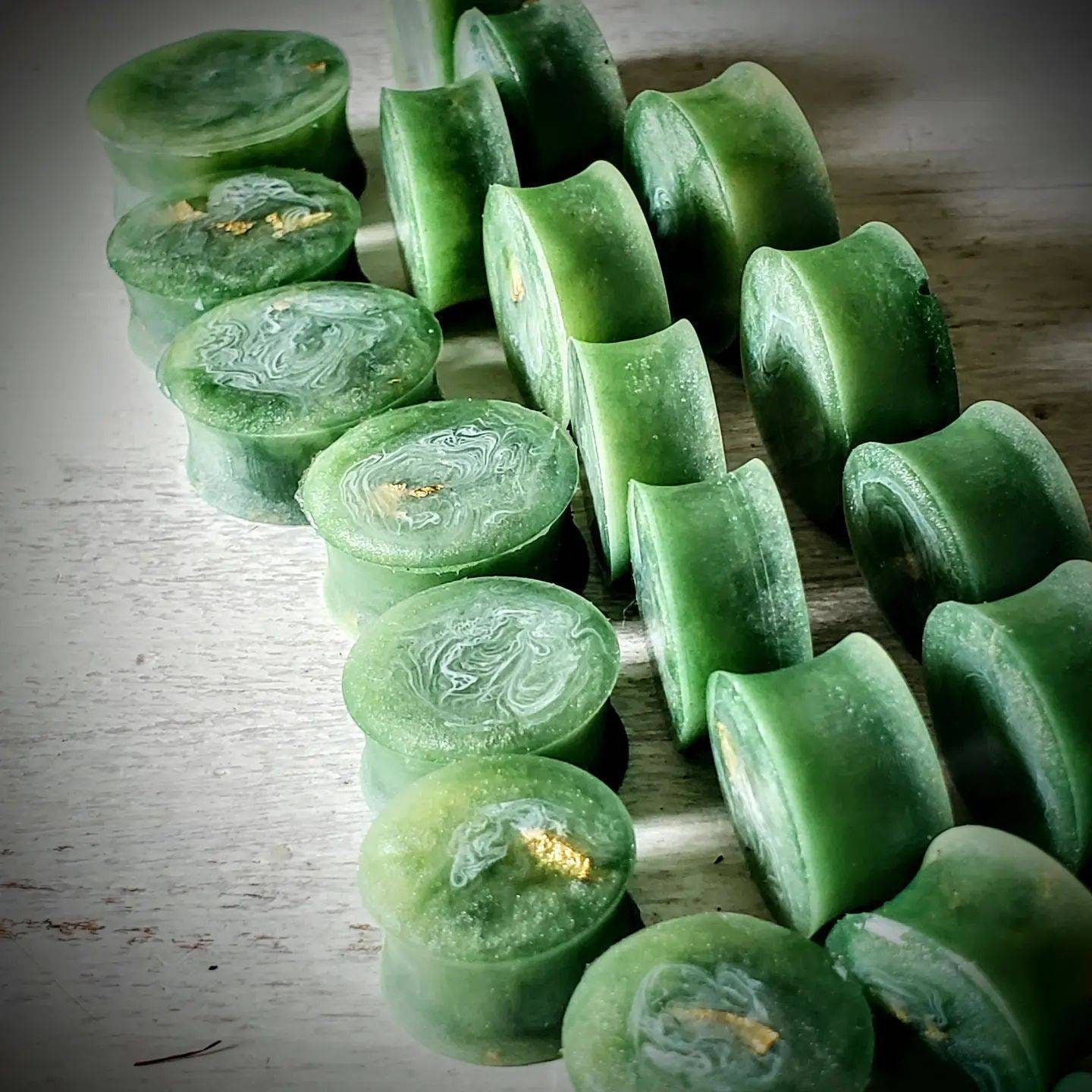 Stunning Sage Swirl Resin Plugs (pair) - Etsy