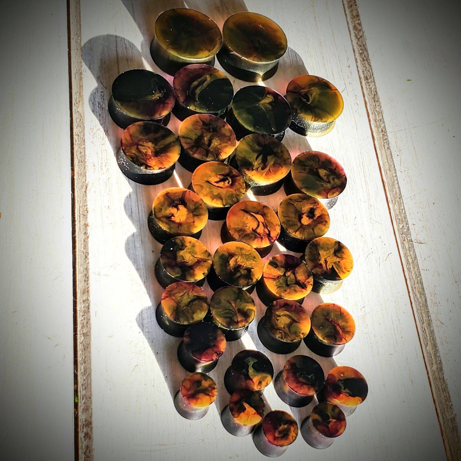 Fall Inspired Resin Plugs pair - Etsy