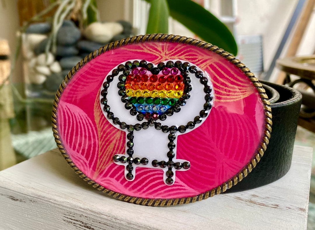 LGBTQIA Love Between Two Women Custom Buckle - Etsy