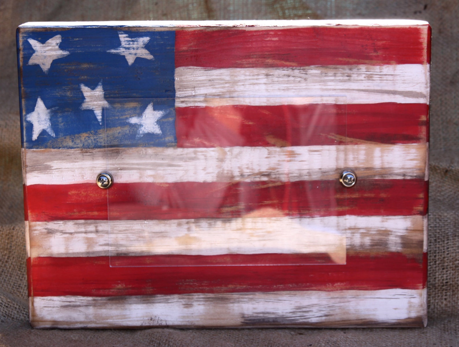 Wood Block Frame Military Frame American Flag Distressed - Etsy