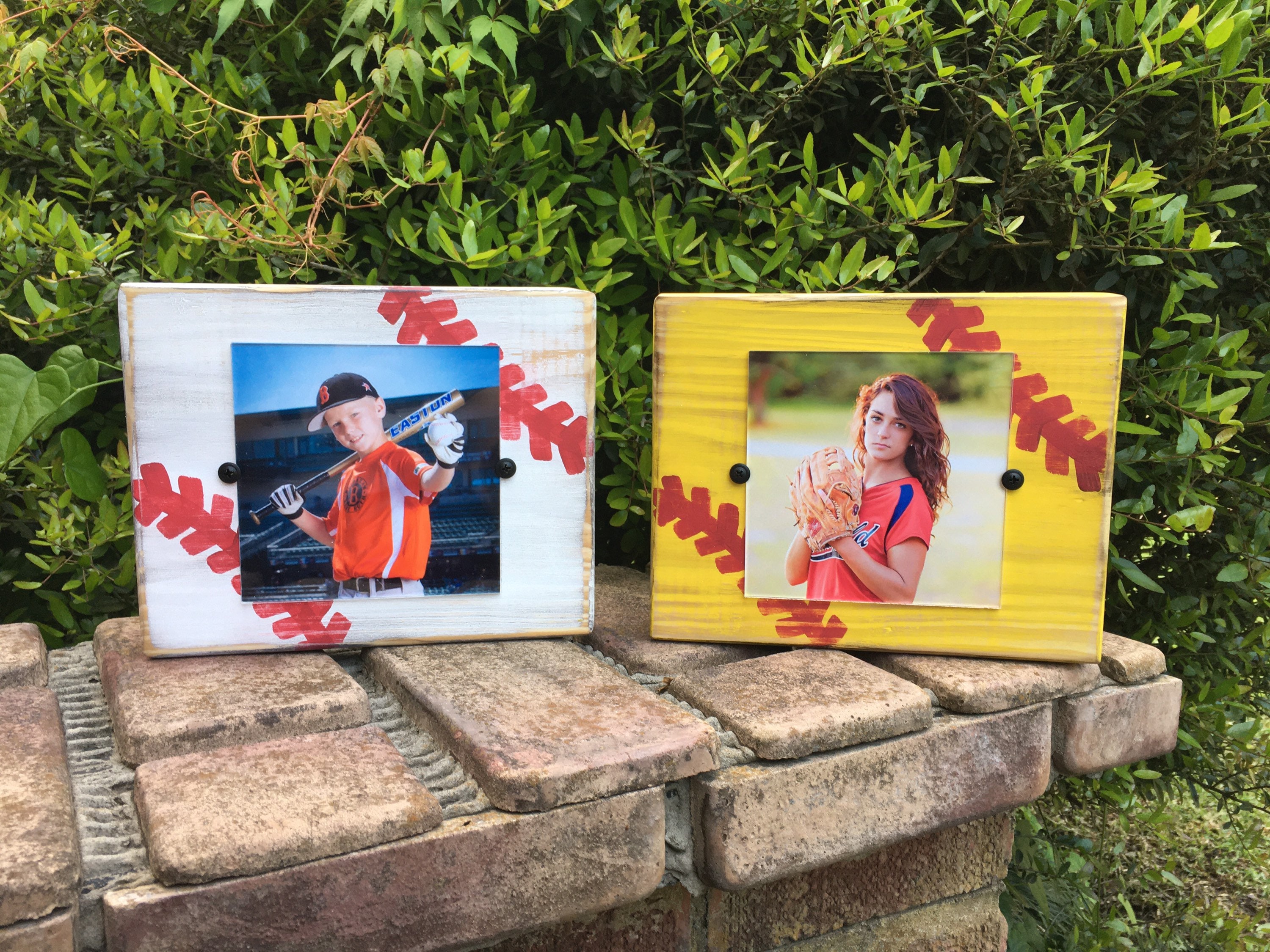 Softball Block Picture Frame Baseball Block Picture Frame Softball Team ...