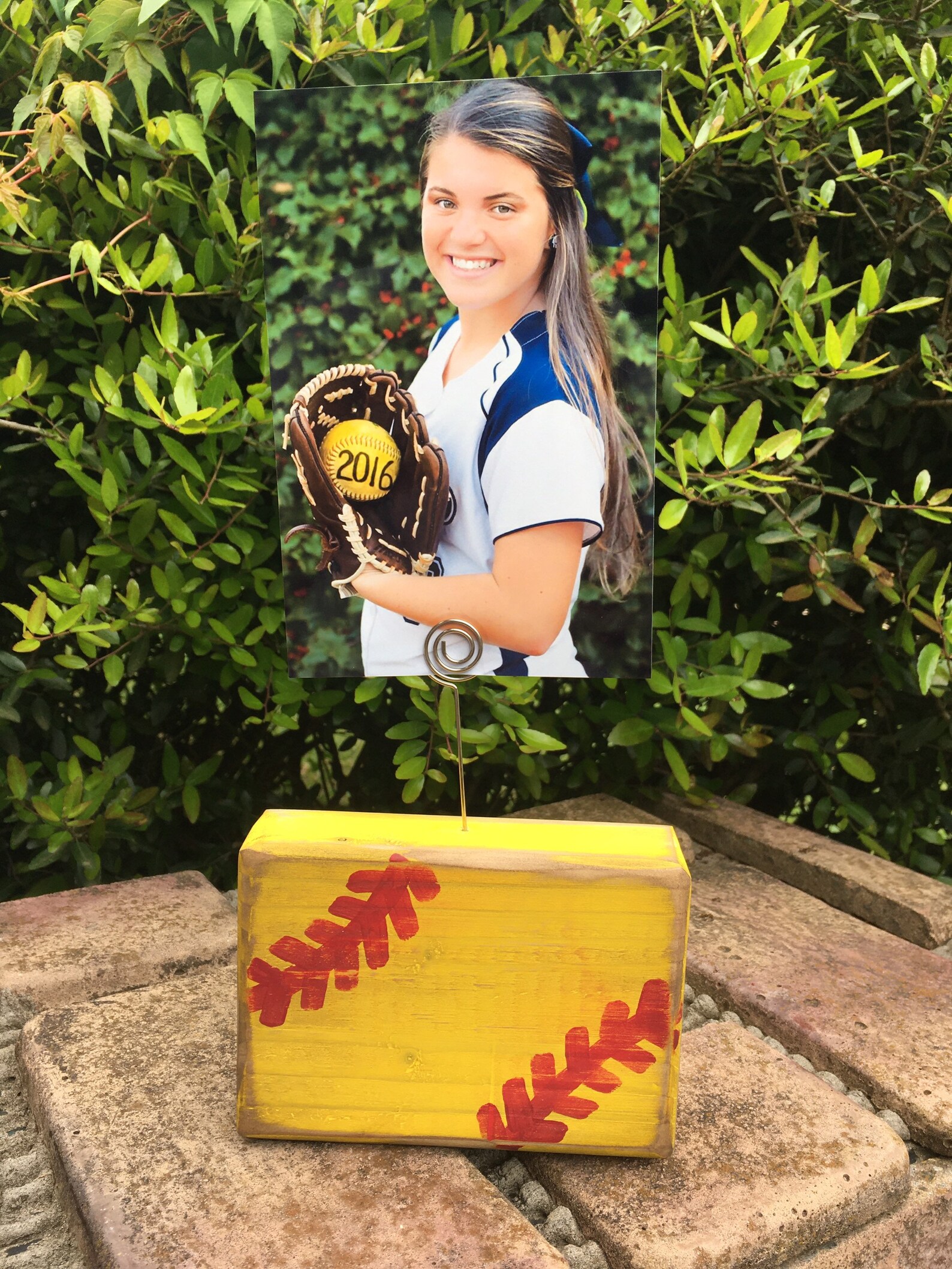 Softball Block Picture Frame Baseball Frame Picture Frame for Kids Room ...